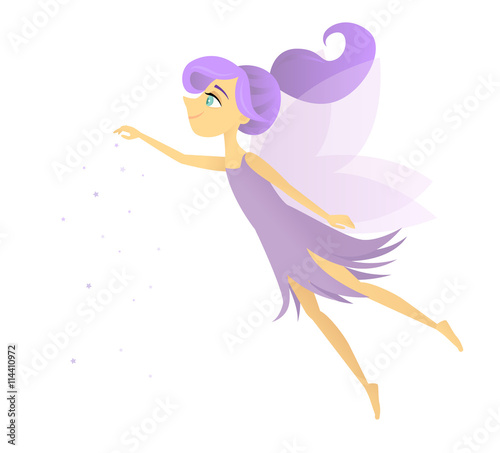 "Purple fairy sprinkling fairy dust" Stock image and royalty-free ...