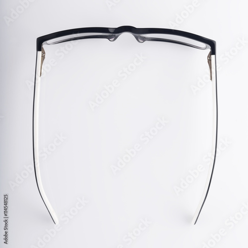 "Eyeglasses / High resolution top view image of eyeglasses on white ...