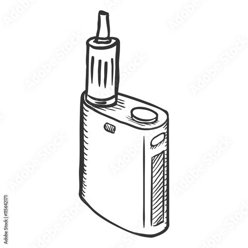 "Vector Sketch Single Electronic Cigarettes. Vape Equipment." Imagens e ...