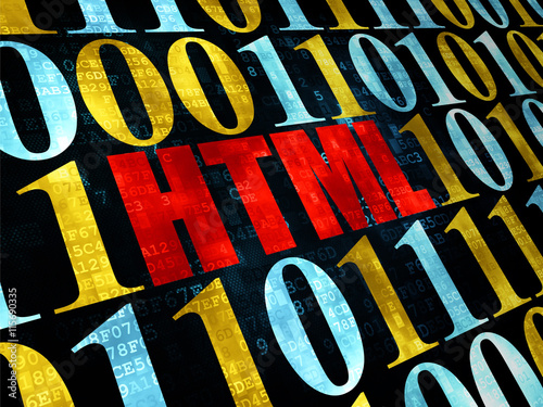 "Software concept: Html on Digital background" Stock photo and royalty ...