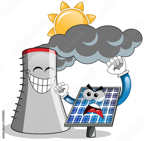 Sad Cartoon Solar Energy