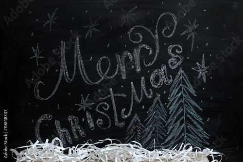 Chalkboard Xmas Vintage Wallpaper