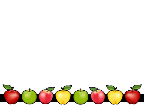 Apple Border Template