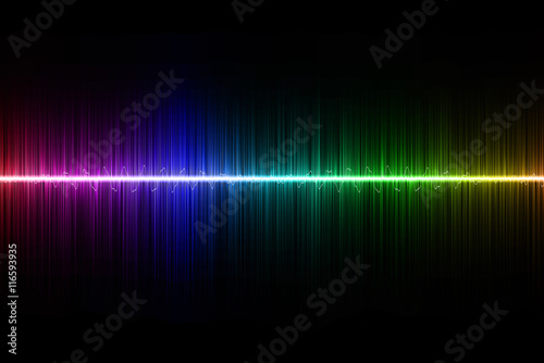 "rainbow sound wave on black background" Stock photo and royalty-free ...