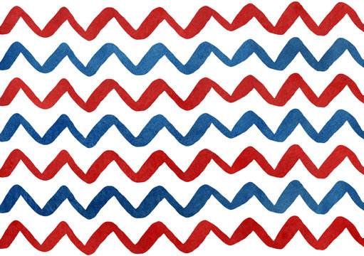 Red White And Blue Chevron Background