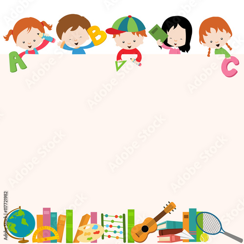 "School Kids Template" Stock image and royalty-free vector files on ...