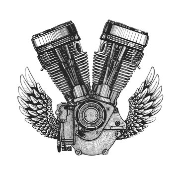 Harley Engine Drawing