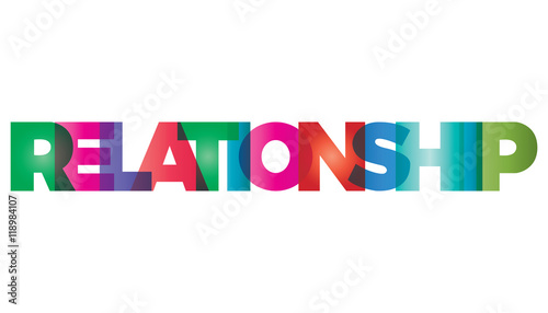 "The word relationship. Vector banner with text colored rainbow" Stock ...