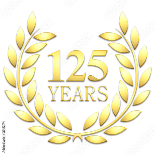 "Golden laurel wreath 125 years" Stock photo and royalty-free images on ...