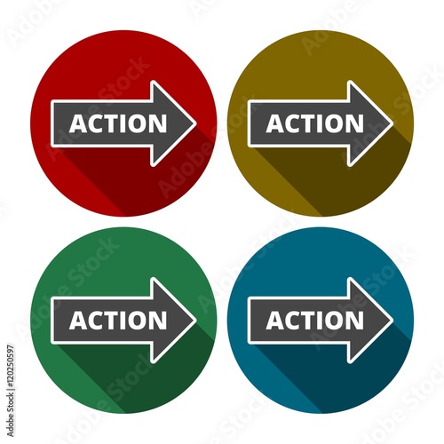 "Action sign icon, Vector Illustration" Stock image and royalty-free ...