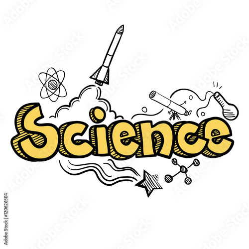 "hand drawing inscription science illustration" Stock image and royalty ...