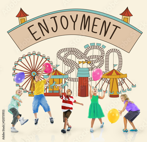 "Enjoyment Enjoy Life Apprciate Pleasure Like Love Concept" Stock photo ...