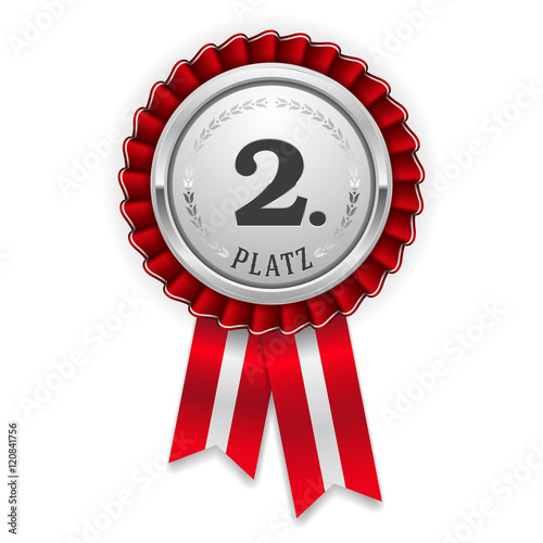 "Silberne Medallie für den 2. Platz" Stock image and royalty-free ...