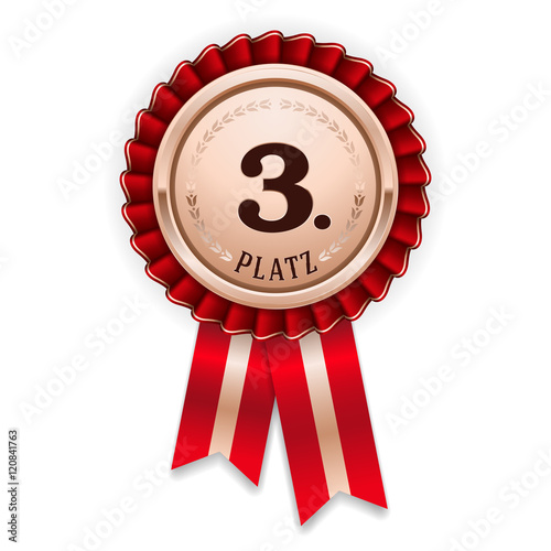 "Bronze Medallie für den 3. Platz" Stock image and royalty-free vector ...