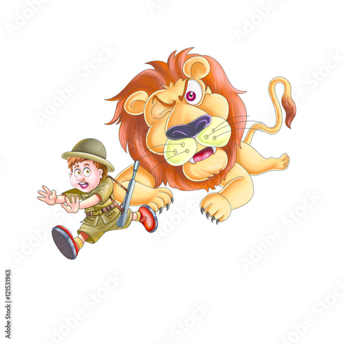 "Hunter and a lion" Stockfotos und lizenzfreie Bilder auf Fotolia.com ...