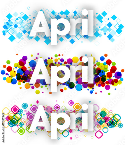 "april color banner" Stock image and royalty-free vector files on ...