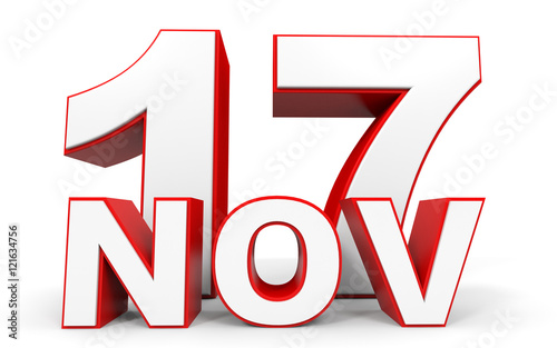 "November 17. 3d text on white background." Stock photo and royalty ...