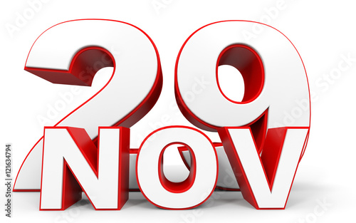 "November 29. 3d text on white background." Stock photo and royalty ...