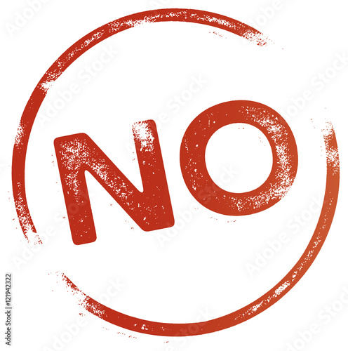 "Round Rubber Stamp - NO" Stock image and royalty-free vector files on ...