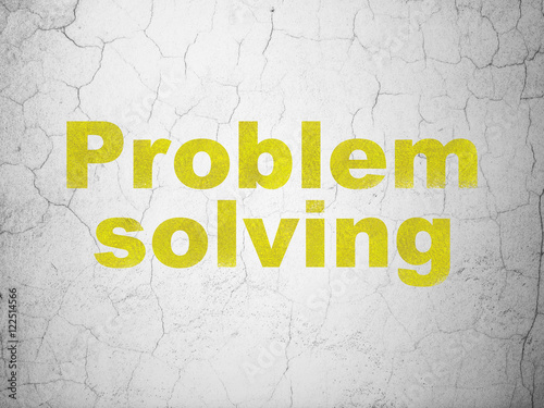 "Finance concept: Problem Solving on wall background" Fotos de archivo ...