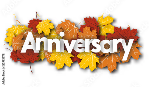 "anniversary background with maple leaves" Stock image and royalty-free ...