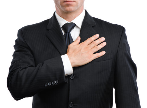 Hand Over Heart Clipart