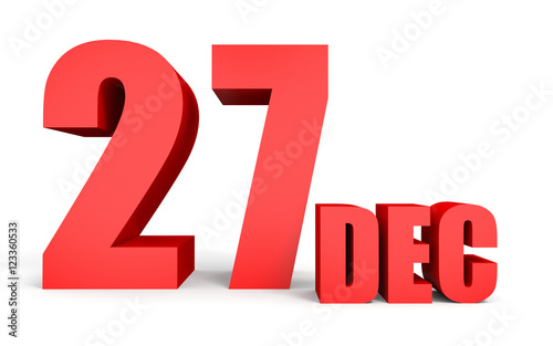 "December 27. Text on white background." Stock photo and royalty-free ...