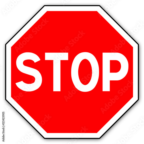 "Panneau routier en France : STOP" photo libre de droits sur la banque ...