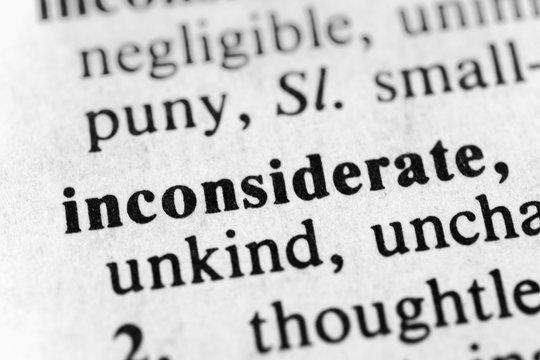 Inconsiderate Definition
