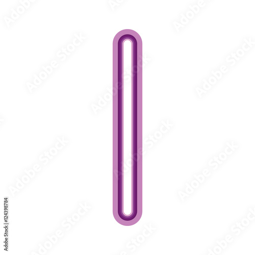 "Glowing neon purple letter I over white background. vector ...