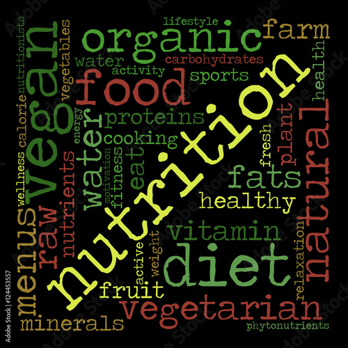 Nutrition Word Background