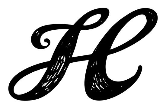 Fancy Calligraphy Letter H