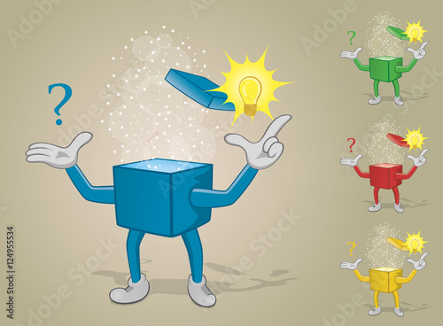 "Gift Box With Question and Answer" Stock image and royalty-free vector ...