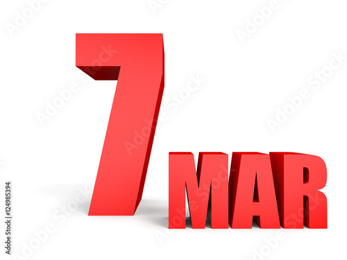 "March 7. Text on white background." Stock photo and royalty-free ...