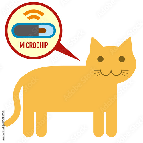 "microchip in cat sign icon" Stock image and royalty-free vector files ...
