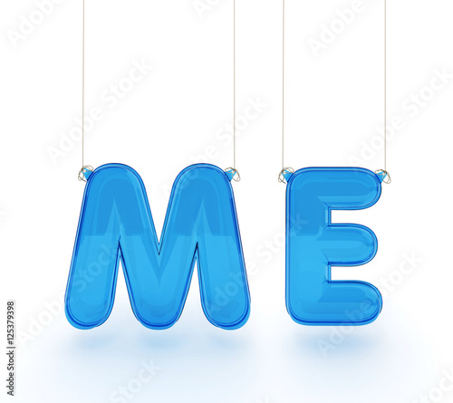 "Me written with hanging letters" Stock photo and royalty-free images ...