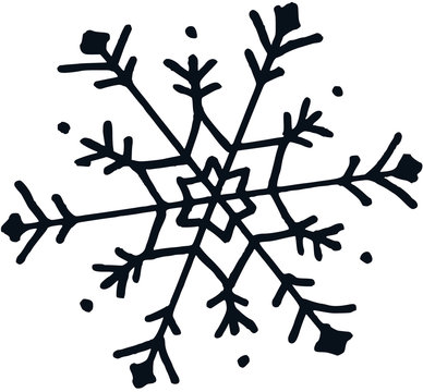 Cute Snowflake Clipart Black And White