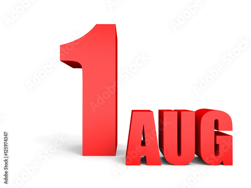 "August 1. Text on white background." Stock photo and royalty-free ...