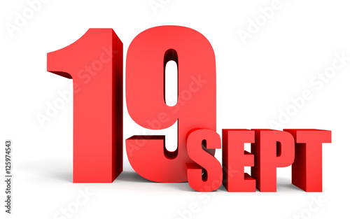 "September 19. Text on white background." Stock photo and royalty-free ...
