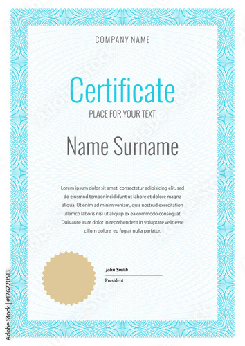 Diploma Certificate Template Word Format