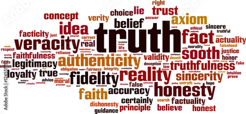"Truth word cloud concept. Vector illustration" Stock image and royalty ...