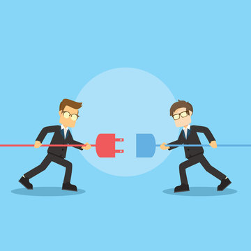 Two People Connect Cartoon Images – Browse 807 Stock Photos, Vectors ...