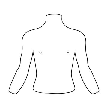 Human Upper Body Outline Drawing
