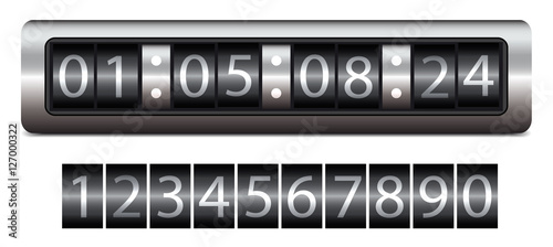 "Contatore a rulli (giorni-ore-minuti-secondi)" Stock image and royalty ...