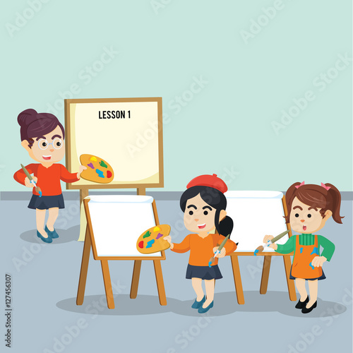 "art lesson illustration design" Stock image and royalty-free vector ...