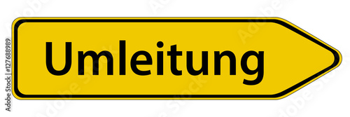 "Gelbes Umleitung Schild" Stock image and royalty-free vector files on ...