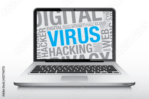 Virus Word Cloud On Laptop Screen Vector Concept Stock Image And virus-word-cloud-on-laptop-screen-vector-concept-stock-image-and