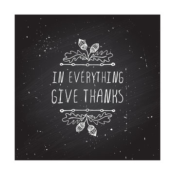In Everything Give Thanks Background