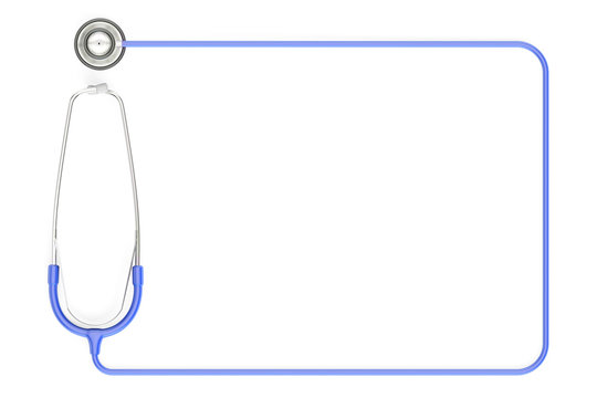 Stethoscope Border Simple Stethoscope Icon. Linear, Thin Outline.