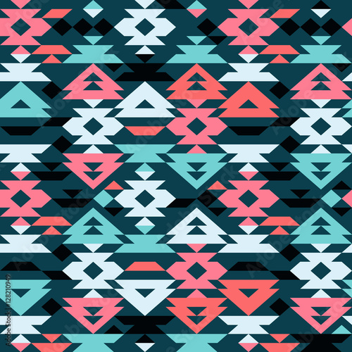 "Ancient Chile colorful ornamental fabric textile background - vector ...